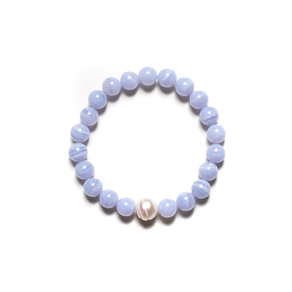 Blue Lace Agate, Freshwater Pearl - Aspen & Salt