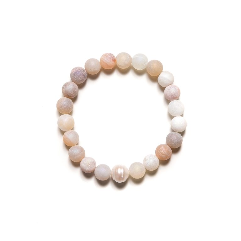 Druzy Bracelet, Freshwater Pearl - Aspen & Salt