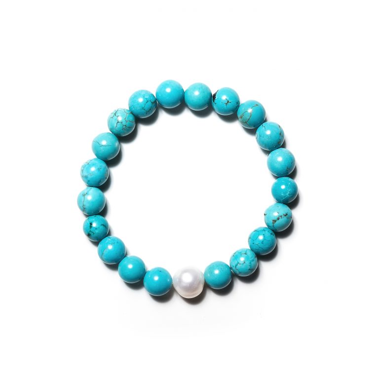 Lapis Lazuli Bracelet, Freshwater Pearl - Aspen & Salt