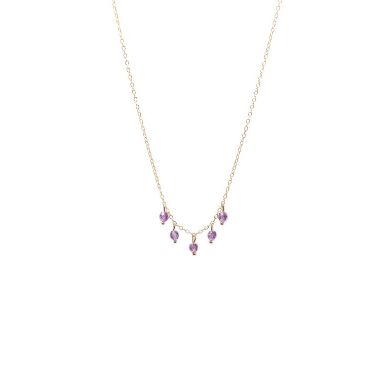 Amethyst Necklace, Gold Filled - Aspen & Salt
