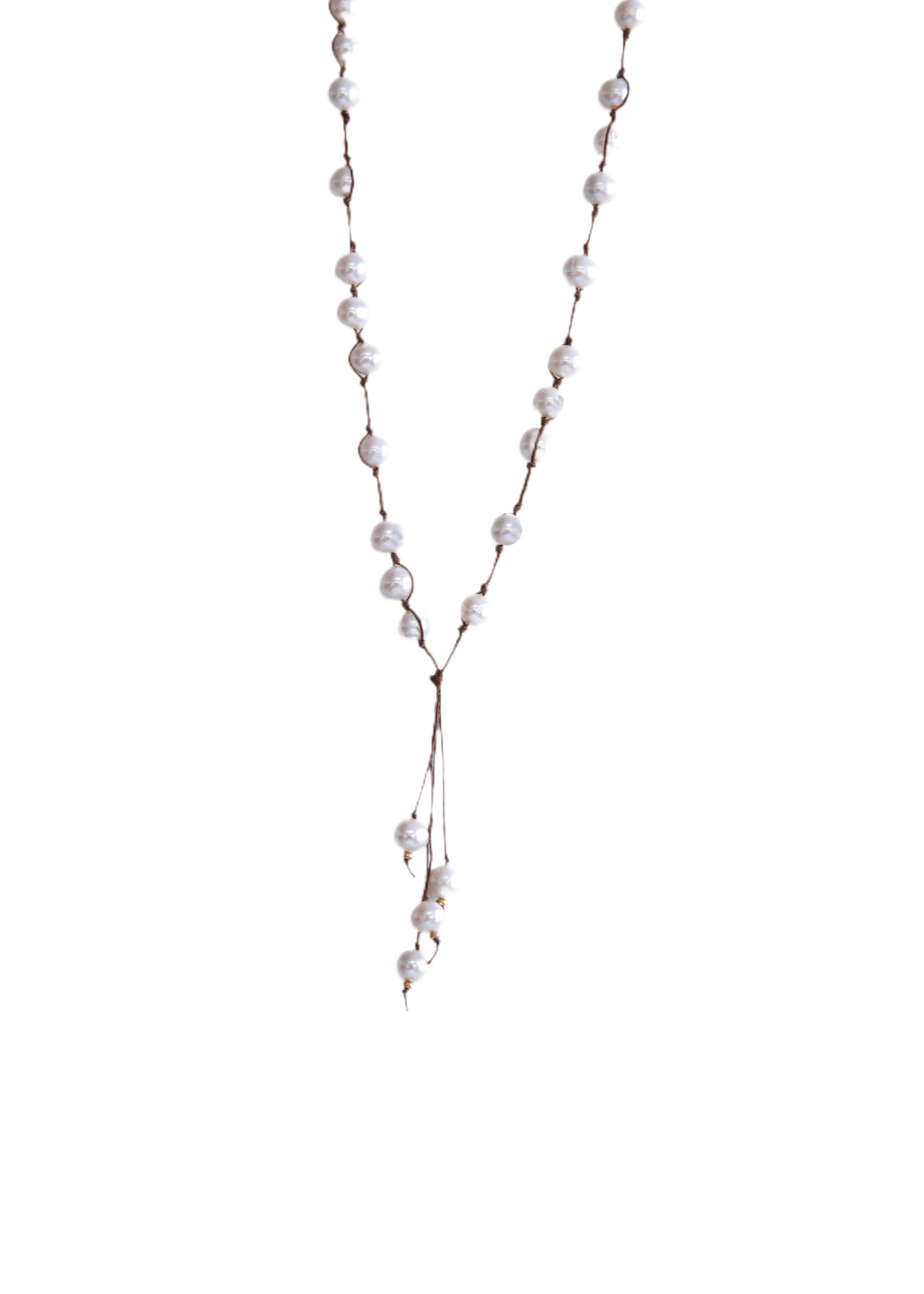 Freshwater Pearl Knotted Necklace - Aspen & Salt