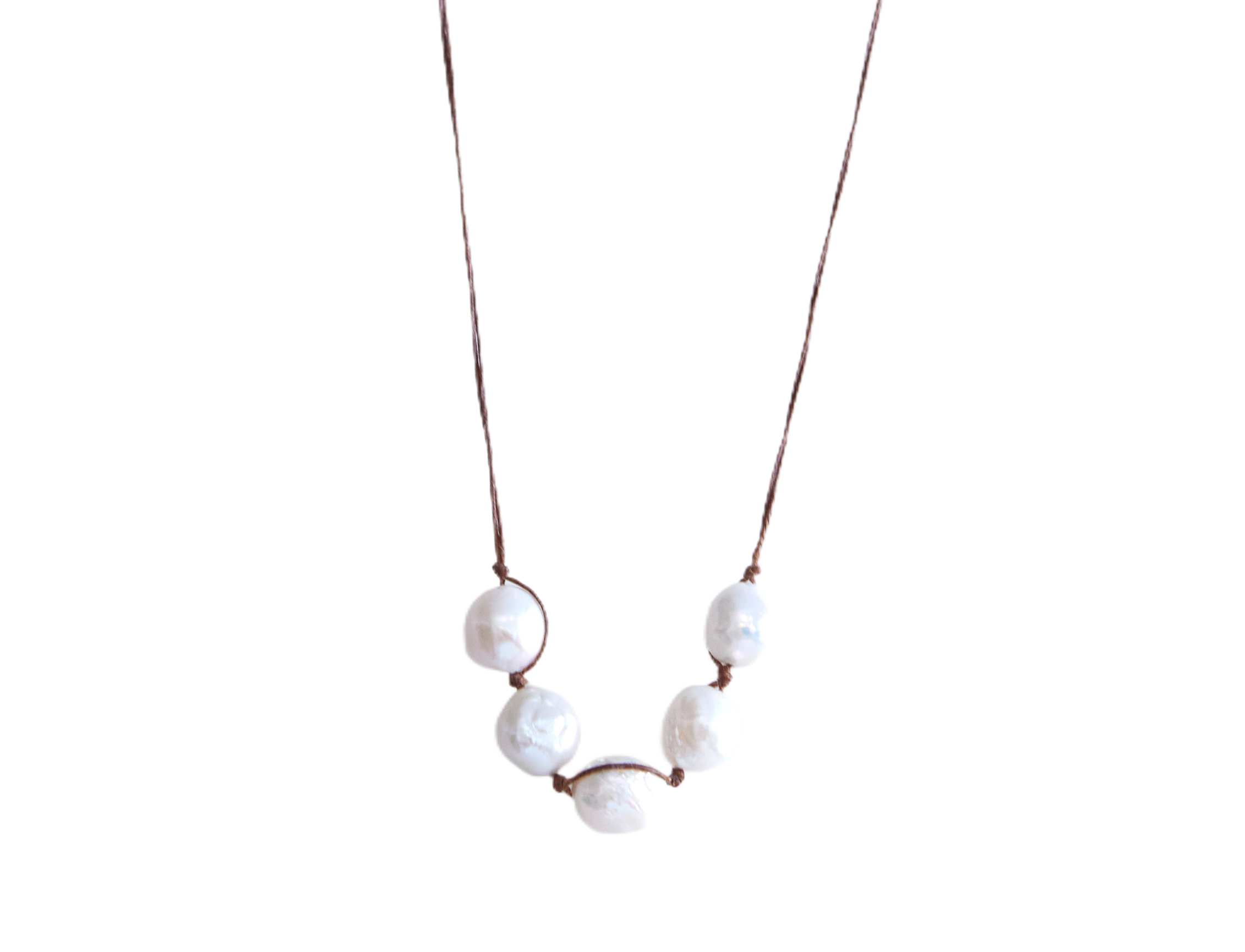 Baroque Pearl Knotted Necklace - Aspen & Salt